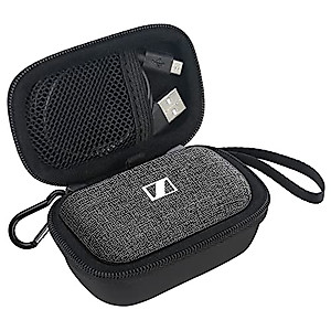 Elonbo Hard Carrying Case for Sennheiser Momentum True Wireless 3/2 / 1 Bluetooth in-Ear Headphones Consumer Audio Noise Cancellation Earbuds, Extra Interior Mesh Pocket Fits Charging Cables, Black