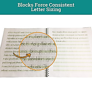 Channie’s Handwriting Improvement Spiral Notebook, Stylish Visual Writing & Printing Aid for Elementary School Students and Special Needs Kids & Teens, 120 Pages, Thick Paper, Size 10.5" x 9.5"