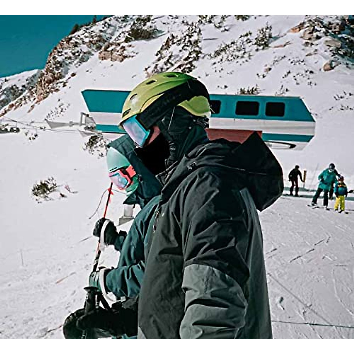 JANSONG Pack of 2 Balaclava Ski Mask Face Hat for Men Women Windproof Breathable Outdoor Airsoft Motorcycle Sun Black Riding Snowboarding Running