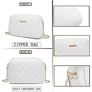 EIMAQ Shoulder Bags Messenger Tote Bag leather Handbag Crossbody Bags Crossover For Women Purses with Strap Stylish Clutch Purse for Women (white)