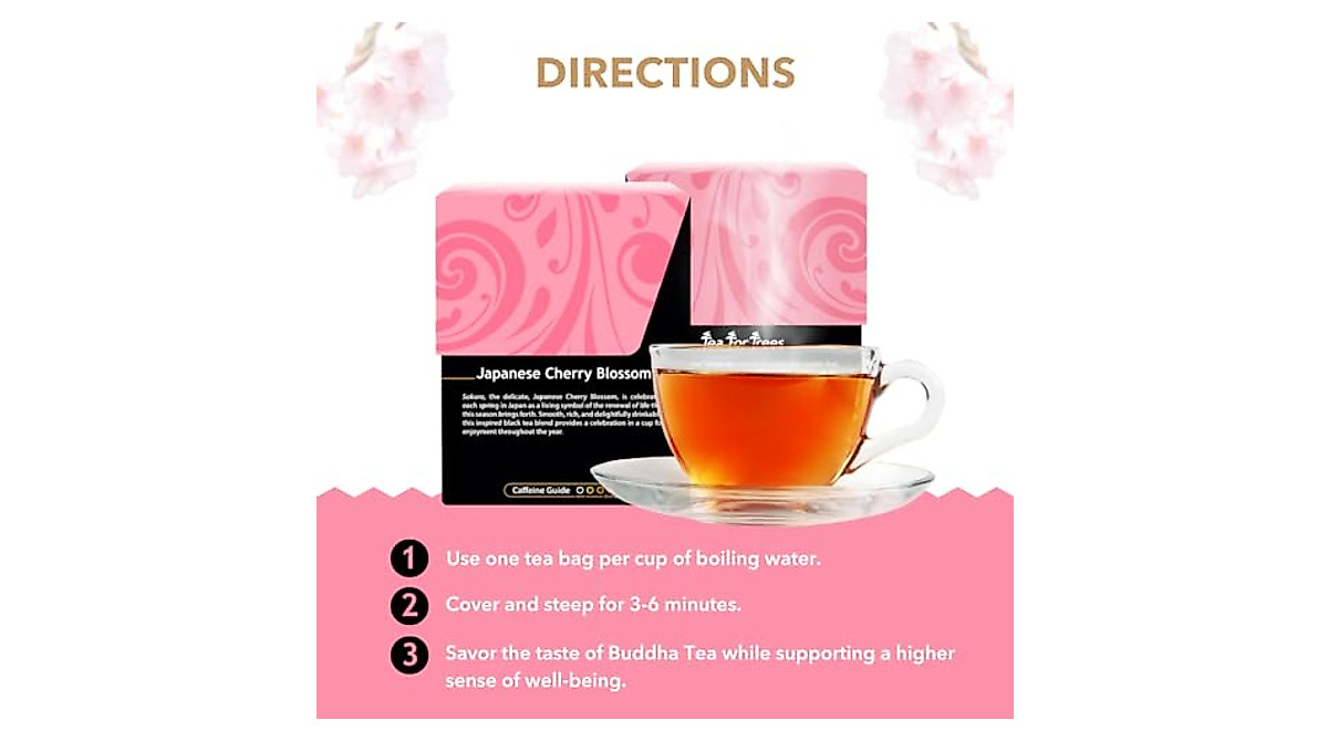 Enjoy Buddha Teas Japanese Cherry Blossom Tea - 18 Bags