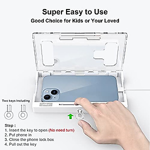 ySky Portable Lock Box for Phone to Help Kids/Students/Lovers Focus Back, Phone Lock Box for Android Sumsung/Google/iPhone Serials,Prevent Excessive Games, Mobile Phone Addiction(New)