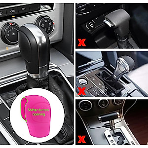 IHOTDER 2PCS Car Gear Shift Cover - Silicone Auto Gear Shift Knob Cover - Preventing Automatic Shifter Knobs Aging - Universal Car Interior Decor Accessories for Women or Man (Black)