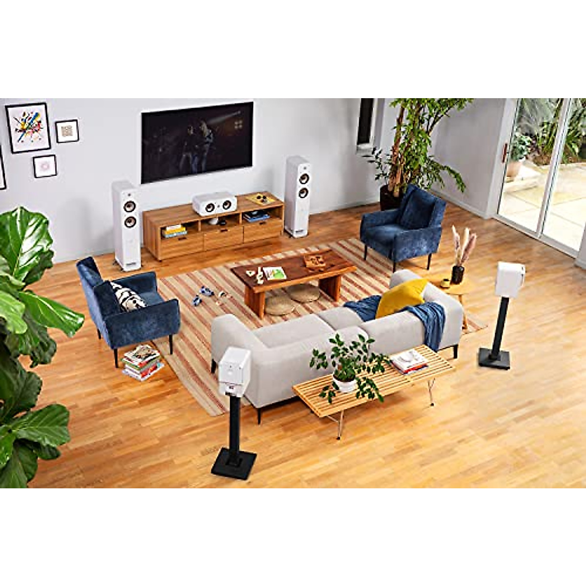 Polk Signature Elite ES30 Center Channel Speaker - Hi-Res Audio Certified, Dolby Atmos & DTS:X Compatible, 1" Tweeter & Two 5.25" Woofers, Dual Power Port for Effortless Bass, Elegant White-Washed