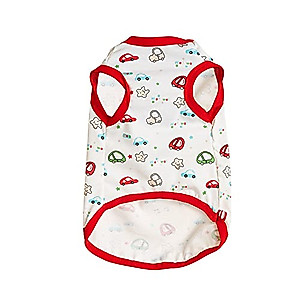 HonpraD Dog Sleeveless Sweatshirt Clothes Small Pattern T-Shirt Pet Print Vest Cat Sleeveless Full Pet Clothes Dog Sweatshirts for Medium Dogs Girl