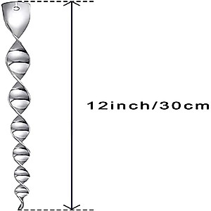 15 Pieces Away Rods Away Device Wind Twisting Rods Spiral Rods Attractive Hanging Rods for Garden Porch, 12 Inch