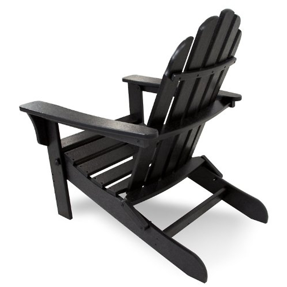 Trex Outdoor Furniture by Polywood TXA53CB Cape Cod Folding Adirondack Chair, Charcoal Black