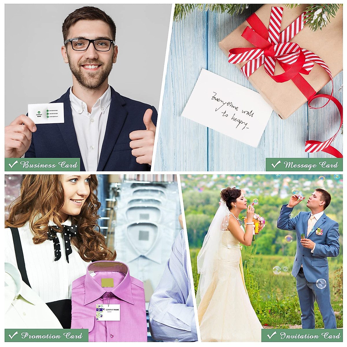 Outus 3000 Pcs Blank Printable Business Cards 180 GSM White Mini Note Index Perforated Card Stock Compatible with Laser and Inkjet Printer Double Sided Printing Matte White Paper 10 Cards, 2" x 3.5"