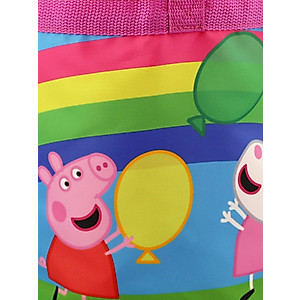 Peppa Pig Girls Collapsible Nylon Bucket Toy Storage Gift Tote Bag (One Size, Multicolor)