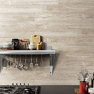 WMAOT 12”×24” Stainless Steel Shelf Wall Mounted Commercial Metal Shelving, for Appliance & Equipment Metal Shelving, Kitchen, Restaurant, Garage, Laundry, Utility Room (12x24)