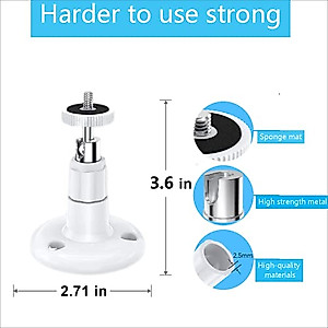 2 Pack Adjustable Security Wall Mount for Ring Camera&Stick Up Cam Battery,Indoor Outdoor Mount Bracket for Arlo HD/2/3/4,Ceiling Mount Kit for Plug-in HD Security Cam,VHB Adhesive or Screw,No Drill