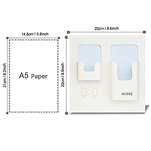 Easy Eco Life Bedside Shelf Accessories Organizer- Wall Mount Self Stick On,Ideal for Glasses,Remote,Earphone, Cell Phone Charger,Manicure Kit