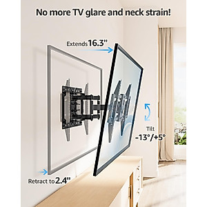 MOUNTUP Large TV Wall Mount for Most 37-82'' TVs, Premium Ball Bearings Design for Ultra-Slim OLED TVs Smooth Swivel & Extension, TV Mount Bracket Articulating Arm Holds 100LBS, Max VESA 600x400mm