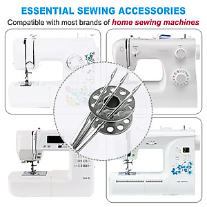 Sewing Machine Needles, Pack of 50, for Singer, Brother, Janome, Varmax and Home Sewing Machines. Universal Standard Needles in Sizes 65/9, 75/11, 90/14, 100/16, 110/18