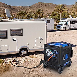 boeemi 30 Amp RV Generator Adapter- 14 Inch 3 Prong L5-30P Twist Lock Male Plug to TT-30R Female, STW 10/3 RV Plug Adapter Cord for Generator