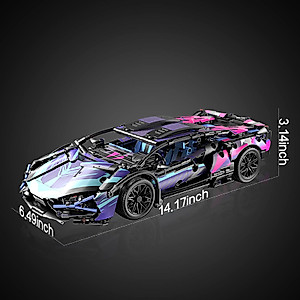 hahaspil Race Cars Building Blocks Gift for Adults, Boys and Girls, 1100PCS, Toys for Ages 8-13 Game of Speed and Champions Lagos Toy Model Car Building Kit Iconic Collector Set