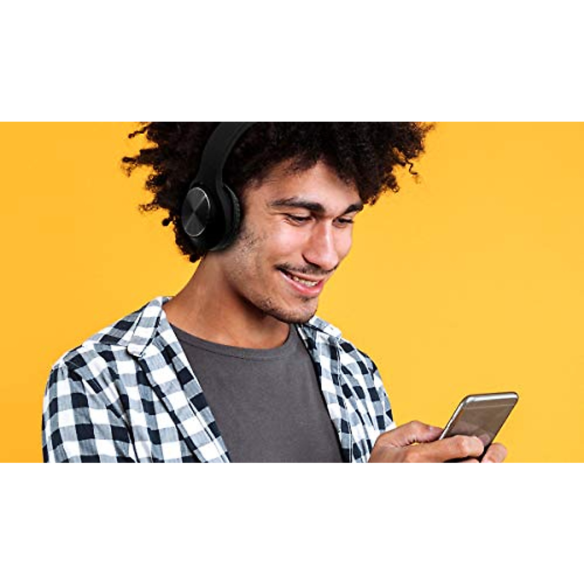 SoundBound Hands Free Wirless Over The Head Headphones Powerful Wireless Headphones Over Ear, Comfortable Big Cup (Black)