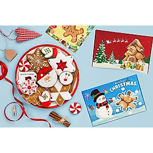 MISS FANTASY Christmas Cookie Boxes with Window 20 Pack Cookie Containers for Gift Giving Cookie Exchang Containers Boxes Holiday Cookie Containers for Treats Cookie Containers for Gift Giving