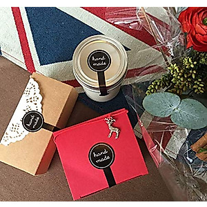 20 Sheets(200Pcs) Food Retail Package Seal Self Adhesive Paper Sticker Labels Sealing Stickers Tamper Evident Labels Decorative Labels for Handmade Baking Craft Arts and More