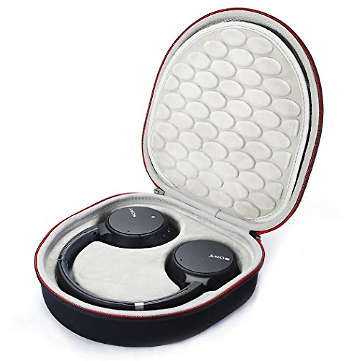Hard Case for Sony WH-CH700N/Sony WH-CH710N Wireless Noise Cancelling Headphones, Travel Carrying Storage Bag - Black+Gray