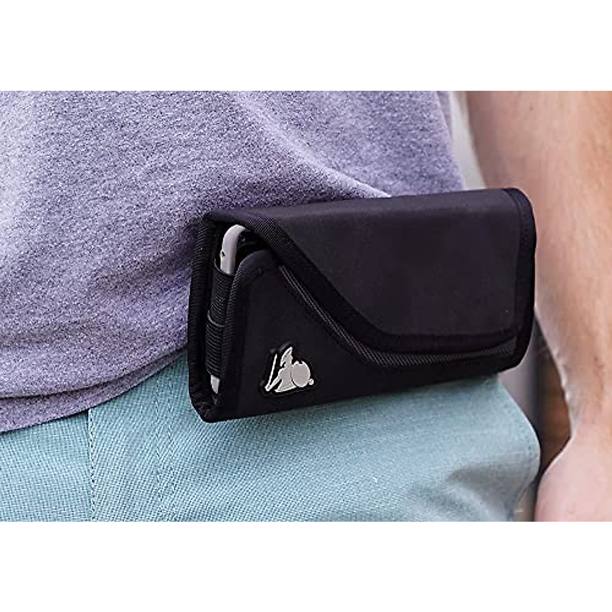 DefenderShield EMF-Free Earbud Headphones - Universal Air Tube Wired Stereo Headset with Microphone & Volume Control & EMF Radiation & 5G Protection Holster for Cell Phones & Other Electronic Devices