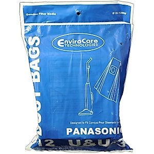 Panasonic 12 Pack Type U, U3 Upright Vacuum Cleaner Bags 60-2426-04, White