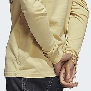 adidas Amplifier Long Sleeve Badge of Sport Tee Men's, Beige, Size Medium