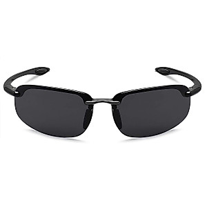 JULI Sports Sunglasses for Men Women Tr90 Rimless Frame for Running Fishing Baseball Driving MJ8001