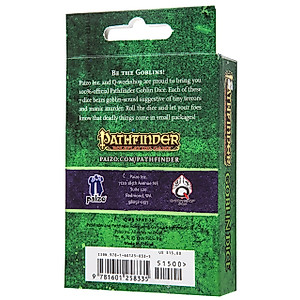 Q-Workshop Pathfinder Rpg Goblin Purple & Green Ornamented Dice Set 7 Polyhedral Pieces (QWOPAT76)