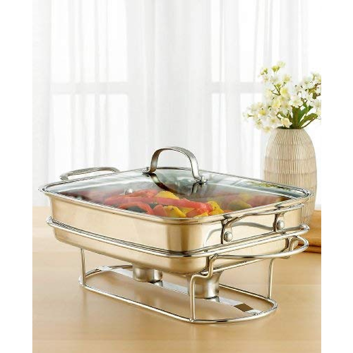 Cuisinart 7BSRT-31 Classic Entertaining Collection 12-Inch, 5-Quart Stainless Rectangular Buffet Server, Silver