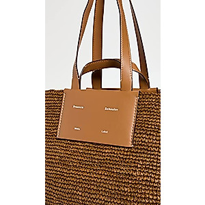 Proenza Schouler White Label Women's Large Morris Rafia Tote, Honey, One Size