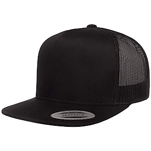 The Hat Pros | Yp Classics Yupoong 5 Panel Classic Trucker Cap (Black)