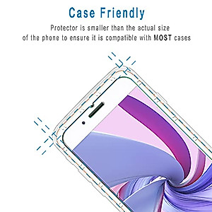 HPTech (2 Pack) Tempered Glass For iPhone 8 Plus, iPhone 7 Plus, iPhone 6S Plus, iPhone 6 Plus 5.5-Inch Screen Protector, Case Friendly, Easy to Install, Bubble Free