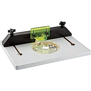 Rockler Trim Router Table – Adjustable Table Router - Best Router Table w/Pre-Drilled Holes on Back - Router Table w/High-Visibility Bit Guard, 1/4" Thick Acrylic Base – Router Tools for Woodworking