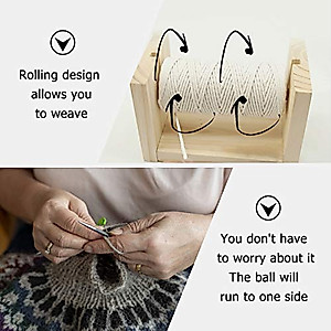 EXCEART Wooden Spool Rack Embroidery Yarn Spool Thread Holder Sewing Organizer Beaded Thread Tool Stand for Home Mall Dorm Store
