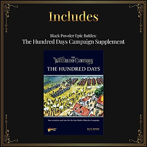Wargames Delivered Black Powder War - Epic Battles: The Hundred Days Campaign Supplement, Revolutionary War Tabletop Toy Soldiers for Miniature Wargaming Rulebook by Warlord Games