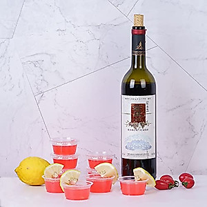 [500 sets - 2oz] Disposable Plastic Souffle/Portion Cups with Lids Bulk Perfect for Shot Glasses, Condiments, Toppings, Dressings, Sampling