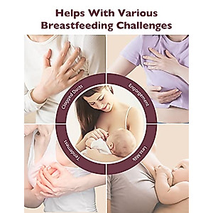 Momcozy Kneading Lactation Massager with Heat, 3-in-1 Real-Like Massage for Relieve Clogged Ducts, Breast Massager Warming for Breastfeeding, Improve Milk Flow, Dusty Rose