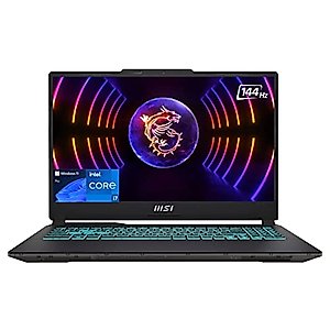 MSI Cyborg Gaming Laptop, 15.6" 144hz IPS FHD Display, GeForce RTX 4060, Intel 10-Core i7-12650H, 16GB DDR5, 1TB PCIe SSD, Backlit KB, Wi-Fi 6, HDMI, RJ45, Type-C, Win 11 Pro, Black
