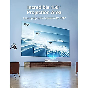 4K Ultra Short Throw Laser TV Home Theatre Projector, 2500 ANSI Lumens,HDR10, Built-in Harman Kardon Soundbar, Ultra HD Smart Laser Projector for Movies&Video&Gaming, Easy Installation