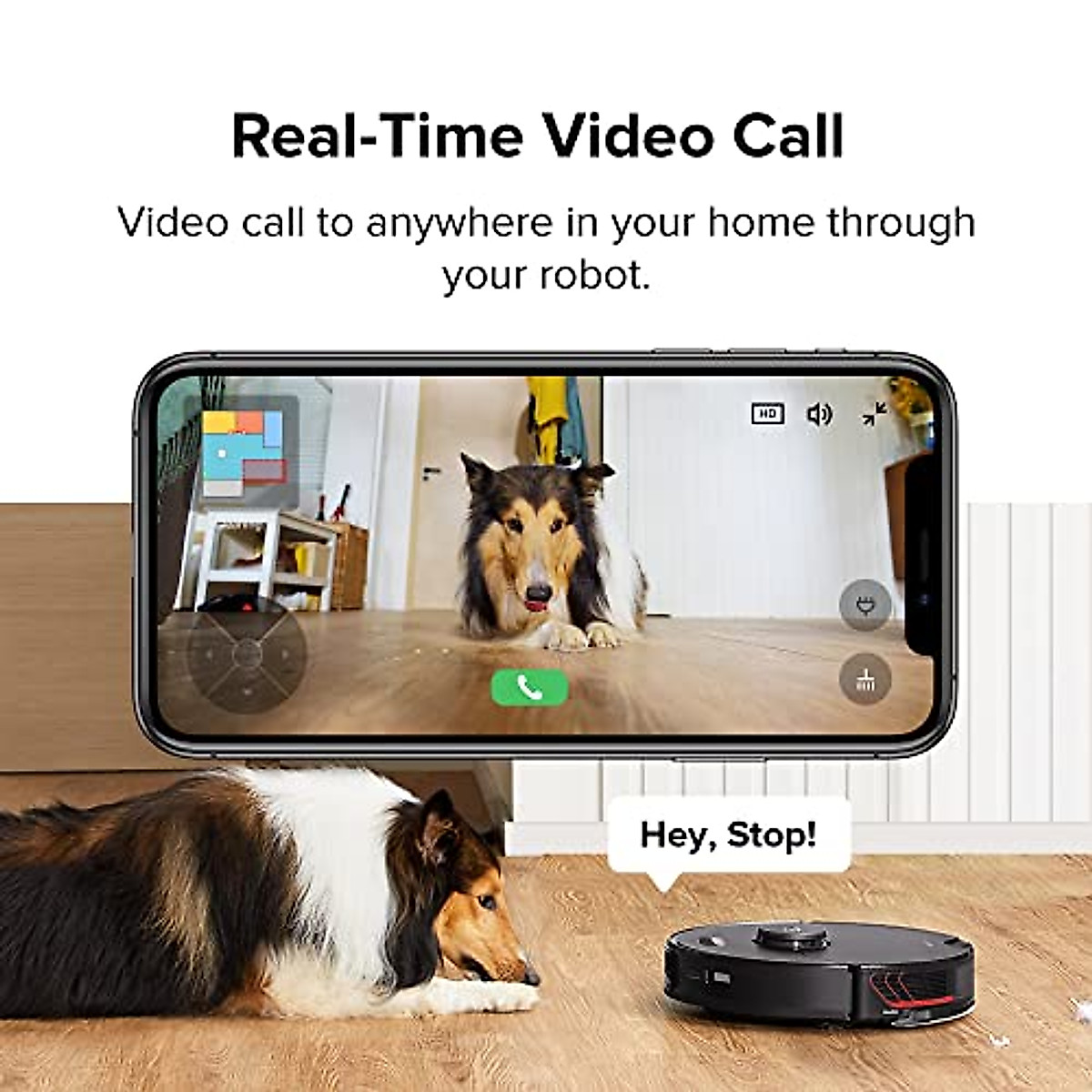 roborock S7 MaxV Plus Robot Vacuum and Sonic Mop with Auto-Empty Dock, ReactiveAI 2.0 Obstacle Avoidance, Real-Time Video Call, 5100Pa Suction, Perfect for Pet Hair