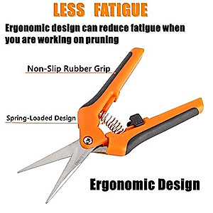 YaeCCC 12-Pack 6.5 Inch Gardening Hand Pruner Pruning Shear with Stainless Steel Blades