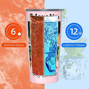 Personalized Tumbler Coffee Mug Custom Mug Cups with Picture Photo Lid and Straw 20oz Customized Mothers Day Birthday Gifts for Men Women Mom Dad