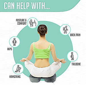 Cushy Tushy Premium Foldable Travel Seat Cushion - for Relief of Lower Back, Sciatic, Butt and Tailbone Pain - for Home & Office Use, Perfect for Travel or Driving - Coccyx Seat Cushion