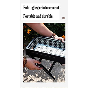 Portable Barbeque Grill, Small Folding BBQ Grill, Portable Stainless Steel Charcoal BBQ Grill for Travel Garden Camping Family Dinners and Birthday Parties Style 2