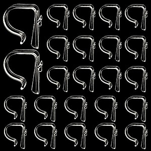 24 Packs Church Pew Clips for Weddings Clear Heavy Duty Plastic Pew Hooks Decorations Pew Flower Holders for Aisle Decorations Chairs Table Ceremony Church Railing Bow Garland Decor