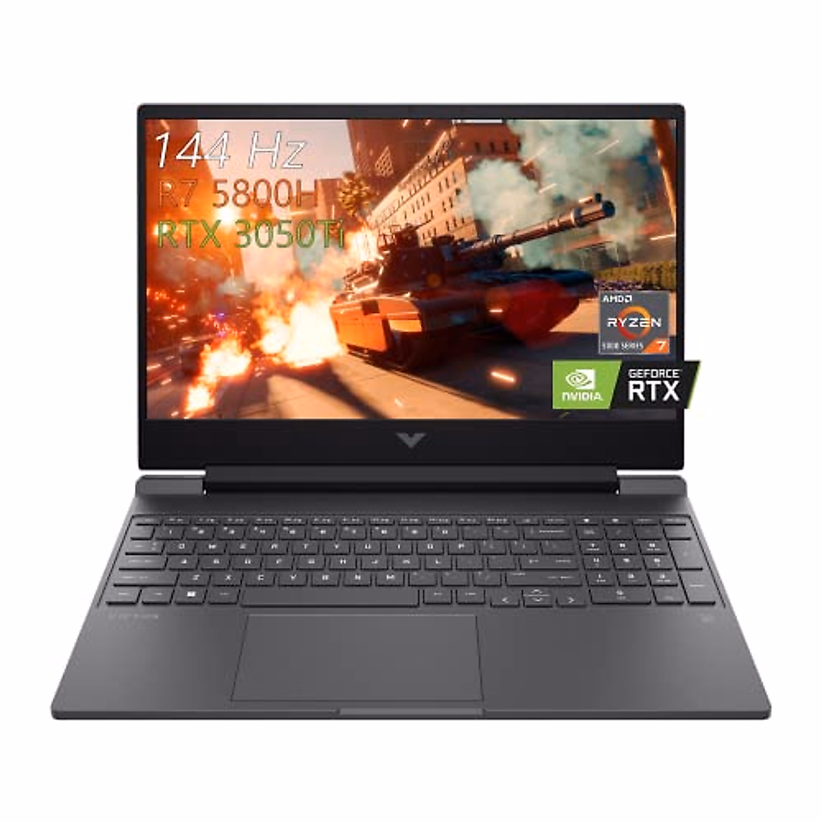 HP 2022 Victus 15 Gaming Laptop, 15.6" FHD 144Hz Micro-Edge Display, AMD Ryzen 7 5800H(up to 4.4GHz), Nvidia RTX 3050Ti (32GB RAM | 1TB SSD)