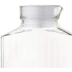 Anchor Hocking Glass Bistro Pitcher with White Stopper, 64-Ounce, Clear