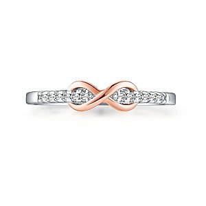 My Best Friend Knot Rings, Non-Precious Metal, Cubic Zirconia