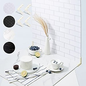 2-Sided 2 PCS Photo Backdrop Boards, Flat Lay Food Photography Background, Durable Waterproof Product Photography, 24x24 Inch, BEIYANG